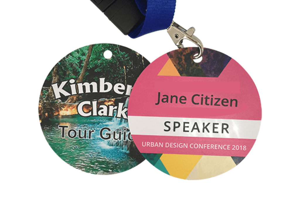 Thick Circle 75mm Matt Name Tags with Hole – All Branded Group