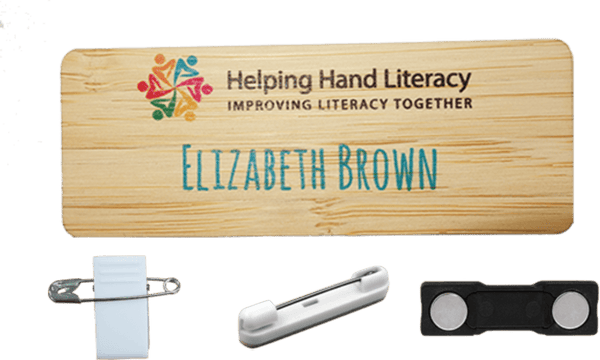Bamboo Eco Small Name Tag with Clip – All Branded Group