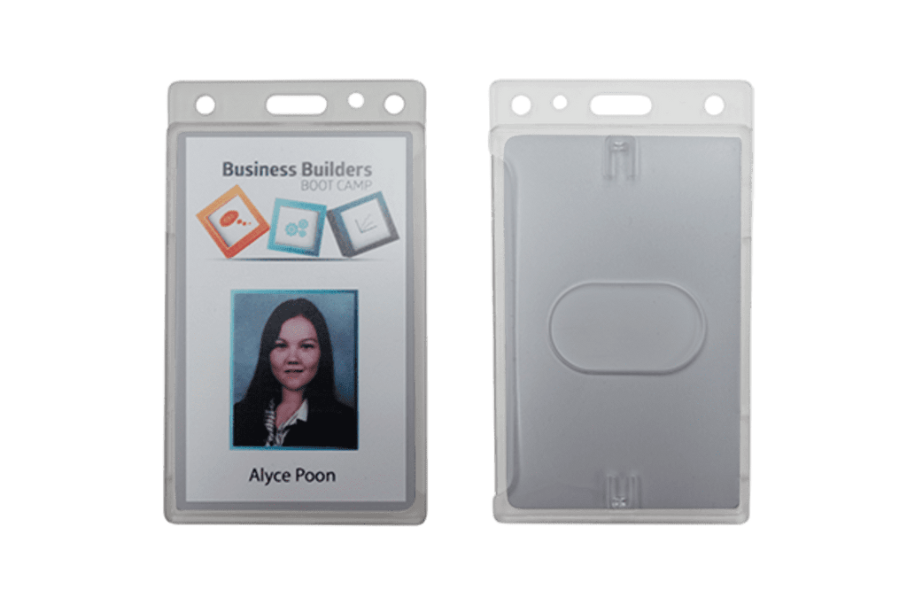 Rigid Frosted Security ID card holder -Portrait – All Branded Group