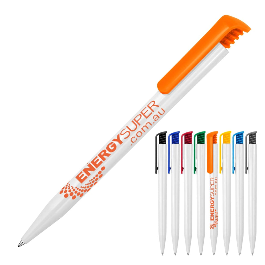 Plastic Pen Ballpoint Gloss White Tia – All Branded Group